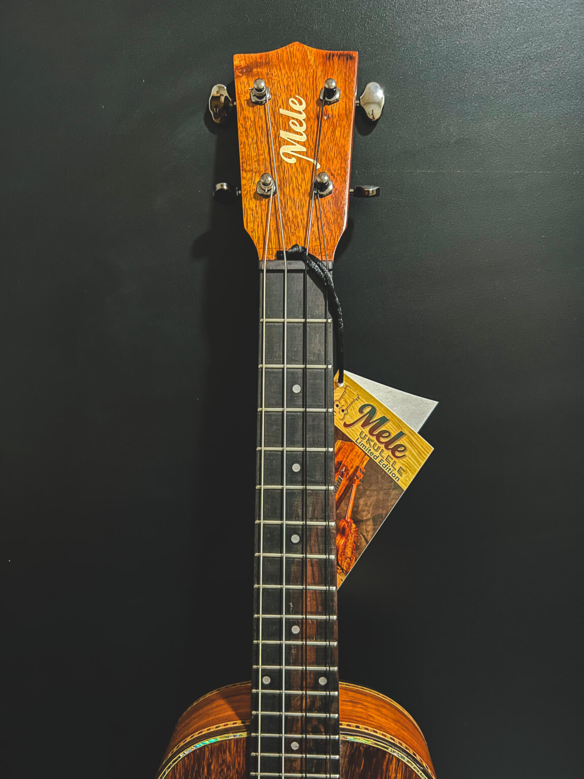Mele Deluxe Curly Koa Tenor with Abalone Shell Inlay – Mele Ukulele ...