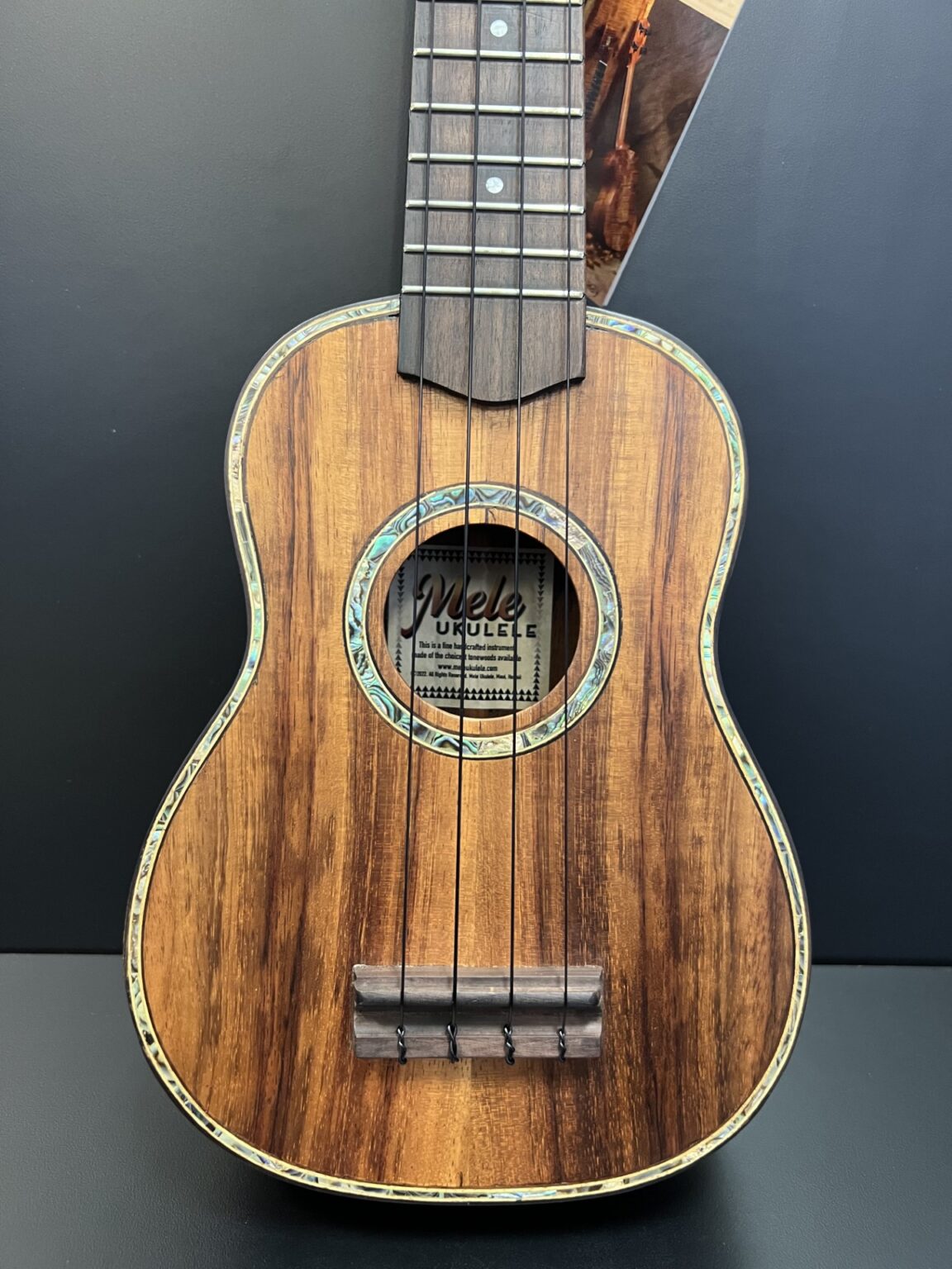 Mele Koa Soprano with Abalone Shell Inlay – Mele Ukulele – The Sweet ...