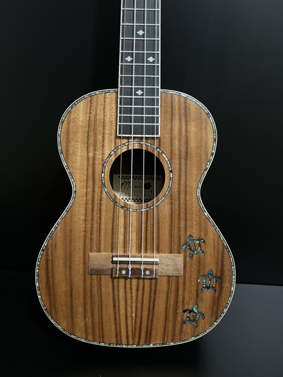 Maui Ukulele Co. Koa Tenor with Turtles – Mele Ukulele – The Sweet ...